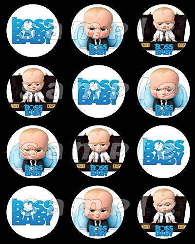 Buy Boss Baby 2.5 Inch Round Stickers/labels or Boss Baby Birthday ...