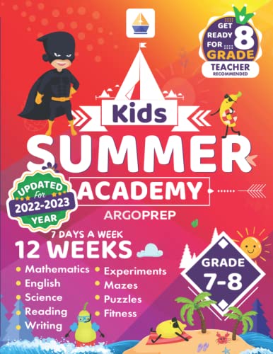 Kids Summer Academy by ArgoPrep - Grades 7-8: 12 Weeks of Math, Reading ...