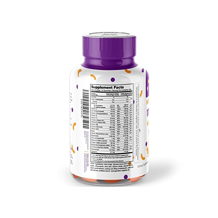 Squiggles Kids Multivitamin + Iron Gummies 100ct. | All-Natural, Low ...