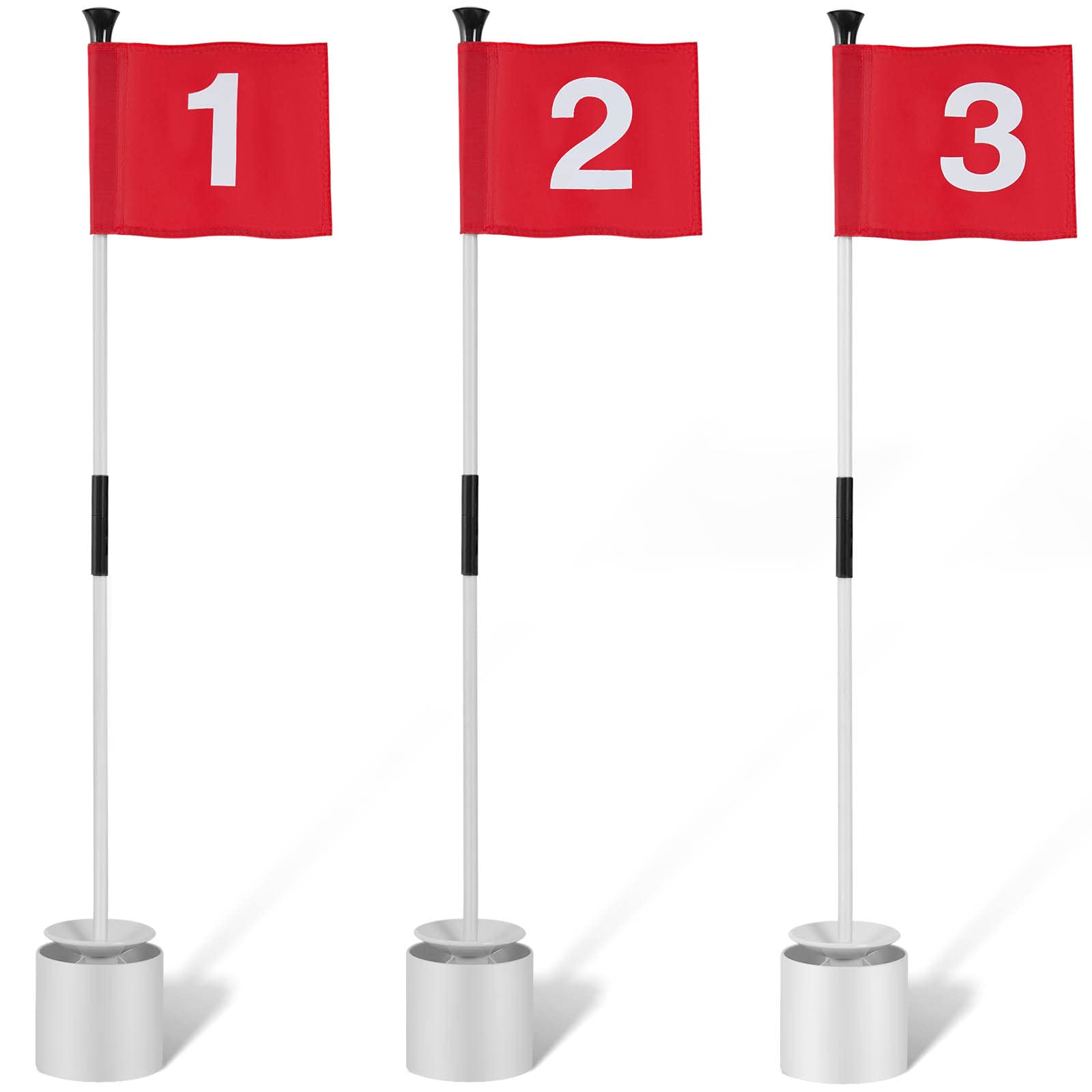 **ONLY 2** Lewtemi 3 Pcs Golf Flagstick Set Putting Green Flag for Yard ...