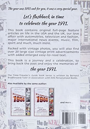 Flashback to 1971 - A Time Traveler’s Guide: Perfect birthday or wedding anniversary gift for ...