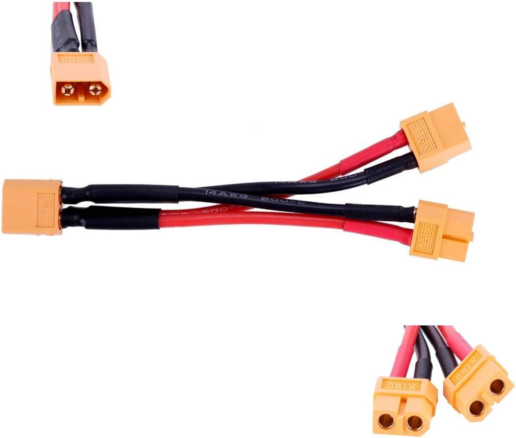ikarex-shop Adapterkabel Parallel XT60 Stecker auf 2X Buchse RC Adapter Akku Lipo Batterien ...