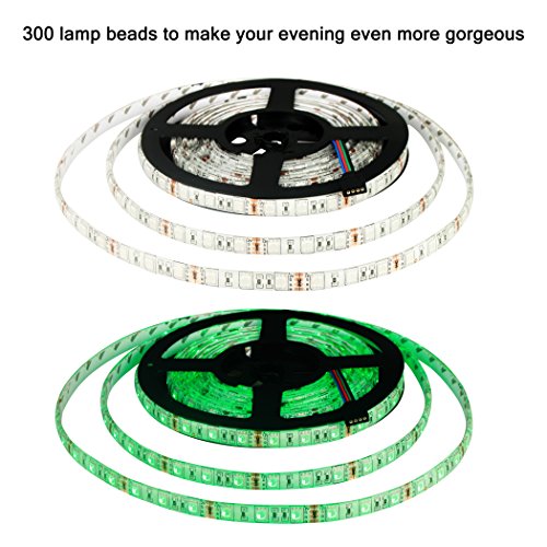 ALED LIGHT 16.4FT/5M Waterproof Flexible Strip 300 Led Color Changing ...