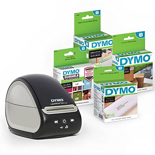 DYMO LabelWriter 550 Turbo Label Printer Bundle, Label Maker with ...