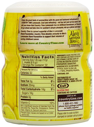 country time lemonade nutritional information