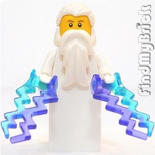 Lego Custom God Minifigure Castle Greek Zeus Jupiter White Wizard ...