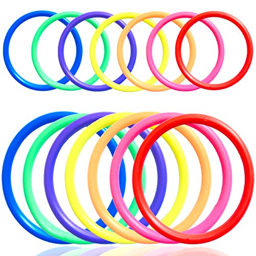 ACKLLR 14 Pieces Plastic Multicolor Toss Rings for Speed and Agility ...