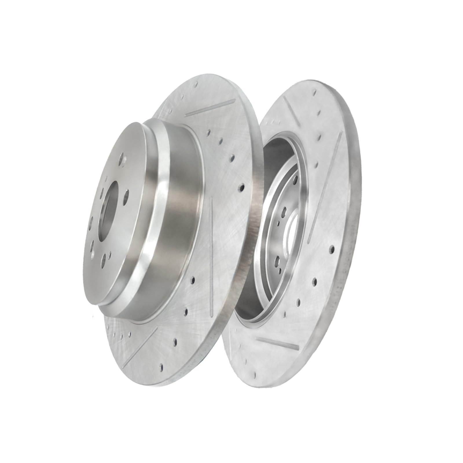 PM Auto Rear Drilled Slotted Disc Brake Rotors Replacement For 2009 ...