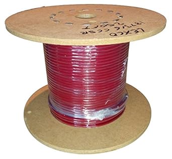 Lexco Cable 187316CCSR 250' Spool of 3/16" Solid Red PVC Coated 1/8 ...