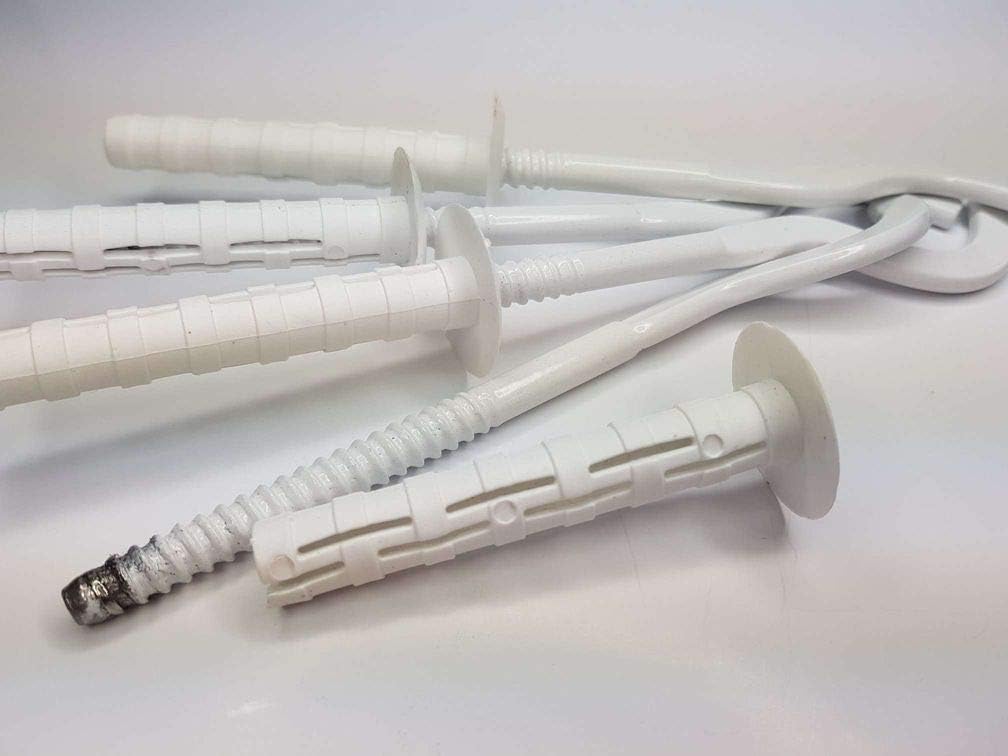 4X Universal Designer Radiator Wall Mount Brackets (White) with Free ...