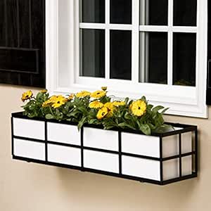 Amazon.com : 30 Inch Simple Elegance Window Box Cage with White PVC Liner : Plant Window Boxes ...