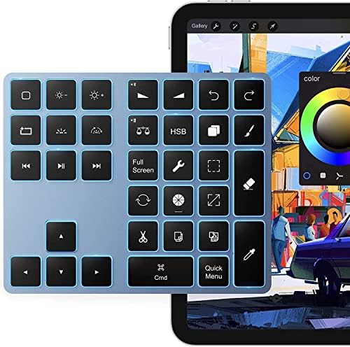 Frunsi Wireless Keyboard for Procreate, Wireless Drawing Keyboard for ...