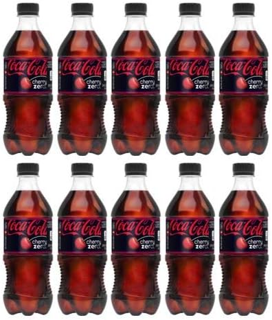 Coke Zero Cherry 20 oz Bottles (Pack of 10, Total of 200 Fl OZ ...