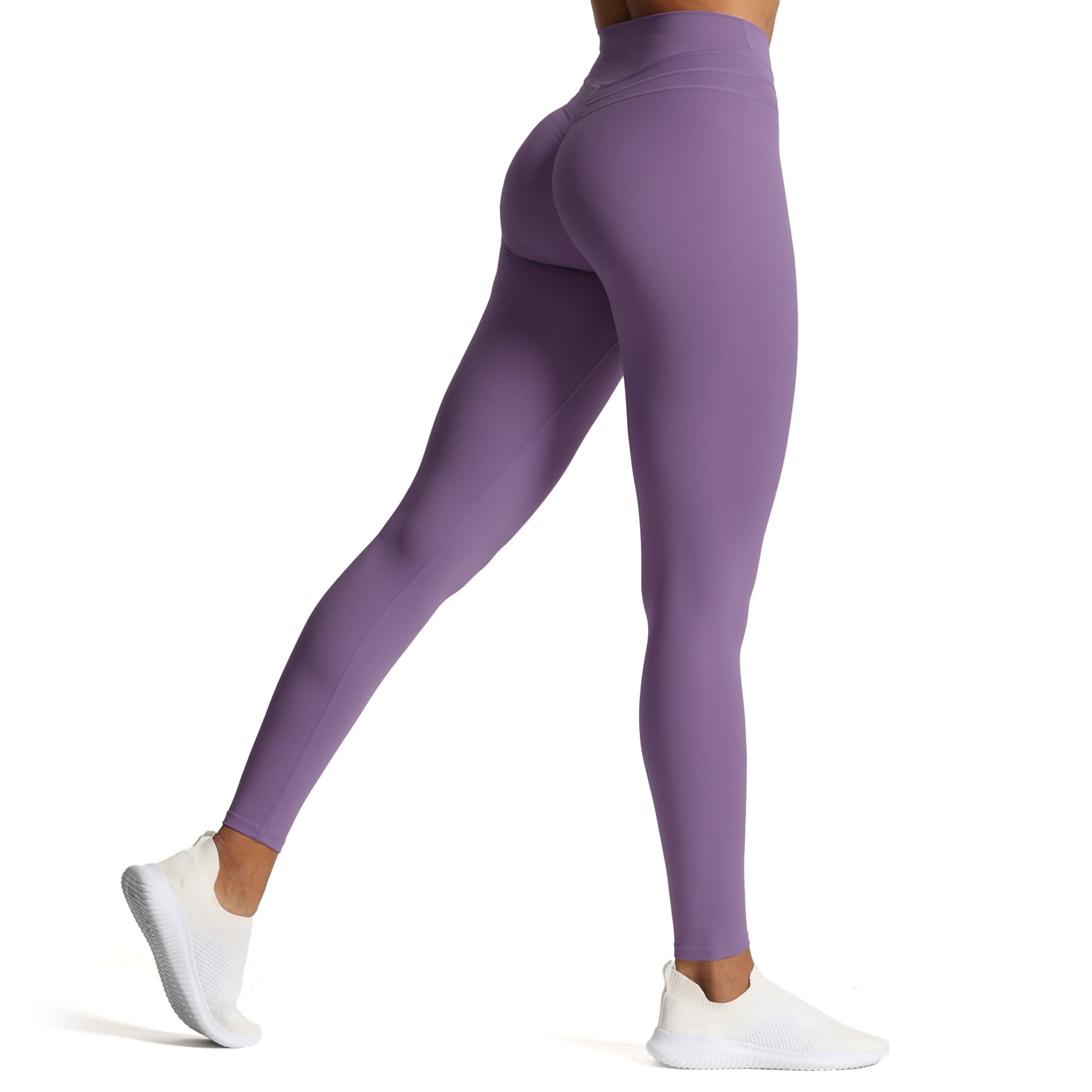 Aoxjox High Waisted Workout Leggings for Women Scrunch Tummy Control ...