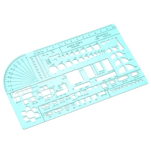 1:50 and 1:100 Scale Architectural Drawing Template Stencil - Architect ...