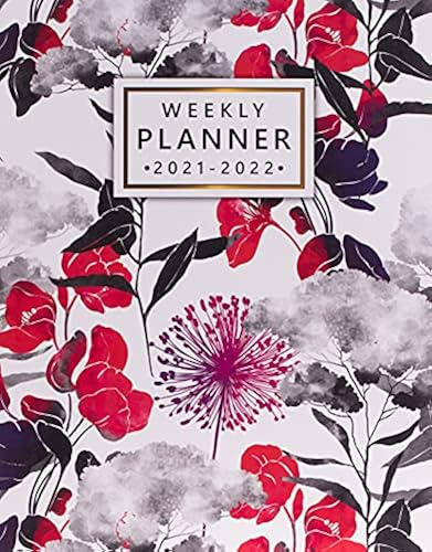 2021-2022 Weekly Planner: Cute Floral Two Year Calendar, Agenda, Diary ...