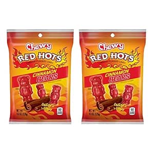 Amazon.com : Red Hots chewy cinnamon Bears, sweet and spicy, 2 packs ...