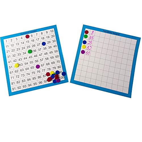 SEETOOOGAMES 1 To 100 Math Game Sheet 11 Inch Laminated Huge Square