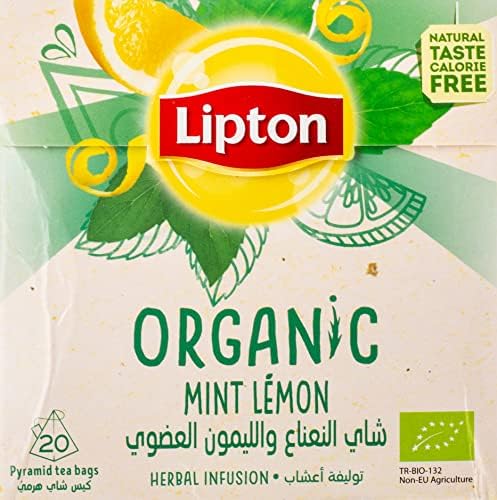 Lipton Organic Mint Lemon Tea, Herbal Infusion 20 Tbs, Yellow price in ...
