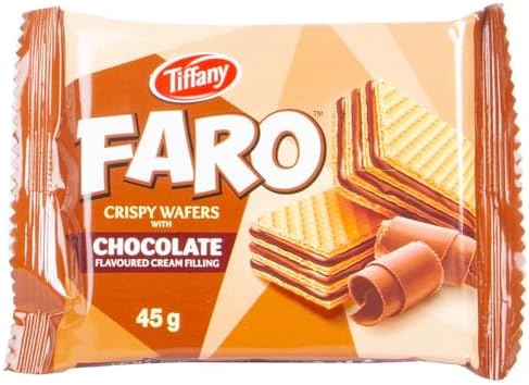 Tiffany Faro Crispy Wafers with Chocolate Flavoured Cream Filling 40 g ...