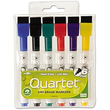 Amazon.com : JOT Dry Erase Markers, black ink, chiselled tip, 4 pack ...