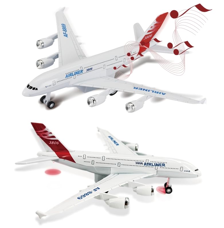 OTONOPI Airplane Toy Plane Die Cast Metal Pull Back Model Plane Toy ...