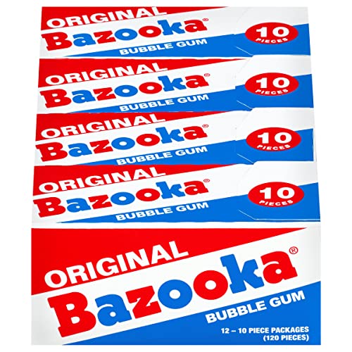 Bazooka Bubble Gum Individually Wrapped Pink Chewing Gum In Original ...