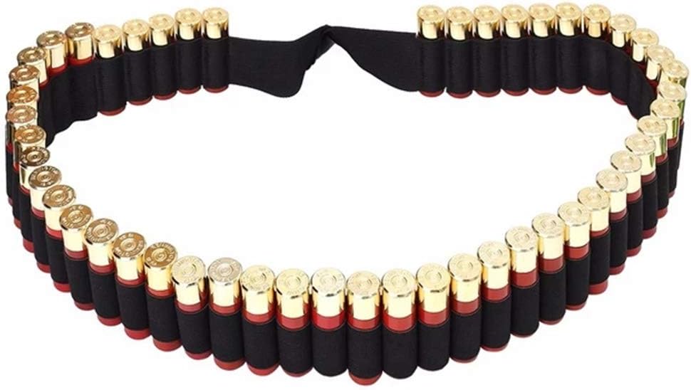 Amazon.com : Lezzon Bandolier Shotgun Shell Shoulder Strap 50 Rounds ...
