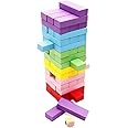 Amazon.com: Lewo Wooden Stacking Board Games Building Blocks for Kids ...