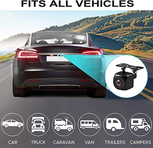 Car Backup Camera, IP68 Waterproof Universal Rear View Parking Camera ...