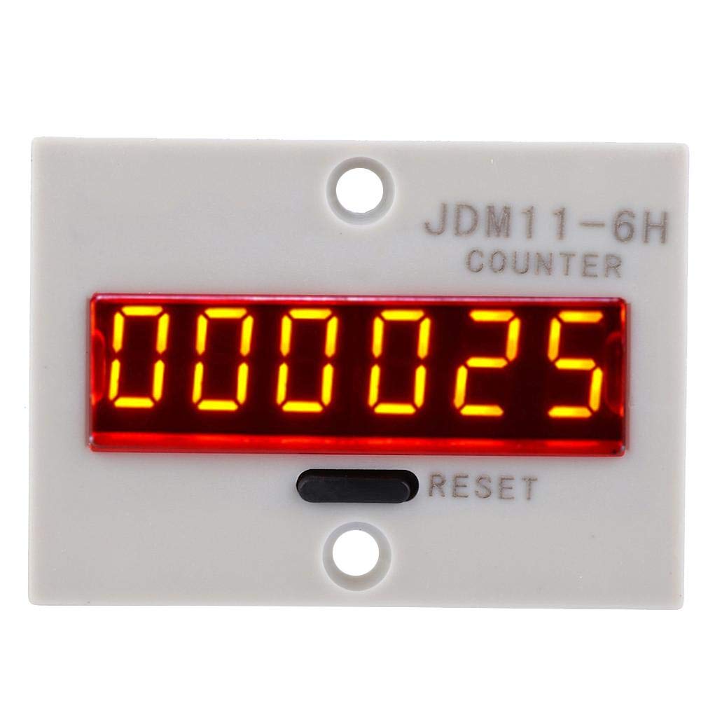 6 Digits Electronic Counter, 0-999999 Counting Range LED Digital Display Counter Relay No ...