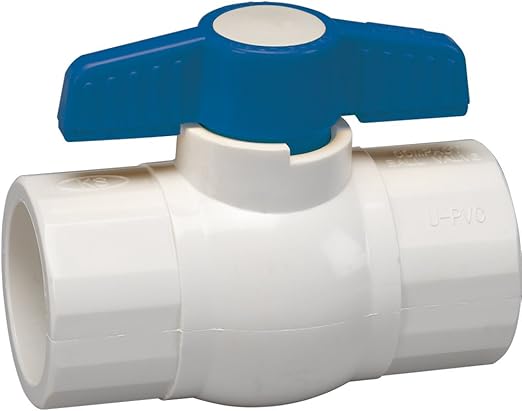 Homewerks VBV-P40-E8B Ball Valve, PVC Schedule 40, Solvent x Solvent, 2 ...