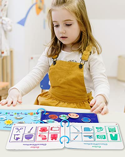 JITEBTI Montessori Busy Book for Toddlers 3-4，Preschool Learning Books ...