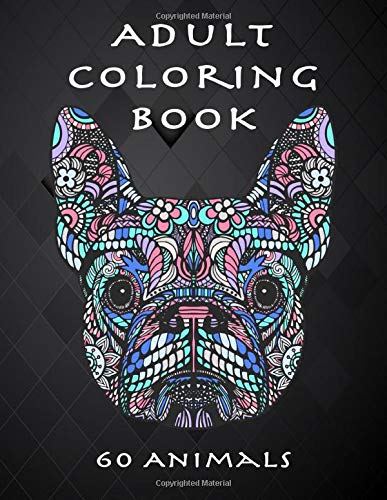 Amazon.com: Adult Coloring Book: Stress Relieving Animals, 60 Designs ...