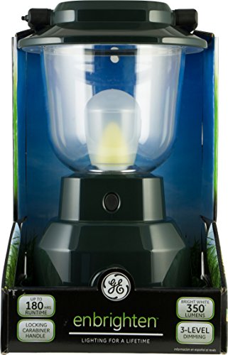 GE 4D Enbrighten Lantern, 350 Lumens, 180 Hrs Battery Life, Red, 11012 ...