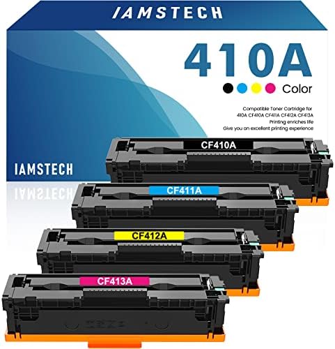 iamstech 410A Toner Cartridge 4 Pack Compatible Replacement 410X CF410A ...