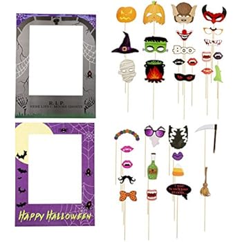 Amazon.com: Deluxe Halloween Photo Booth Prop Set, 45 Extra Large Props ...
