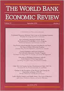 The World Bank Economic Review: Unnamed, Unnamed: 9780821343630: Amazon ...