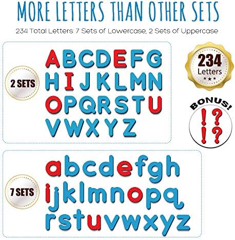 JOYNOTE Classroom Magnetic Letters Kit 234 Pcs with Double-Side Magnet ...