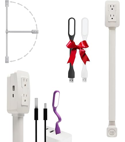 Rotating Duplex Outlet Bundle - 2 Ites: Rotating Outlet Extender Surge ...