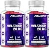 Vitamatic Melatonin 20mg Gummies for Adults, 30 Servings - 60 ...