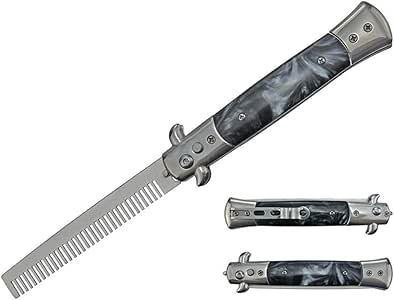 Metal Switchblade Comb - Black: Amazon.com.au: Beauty