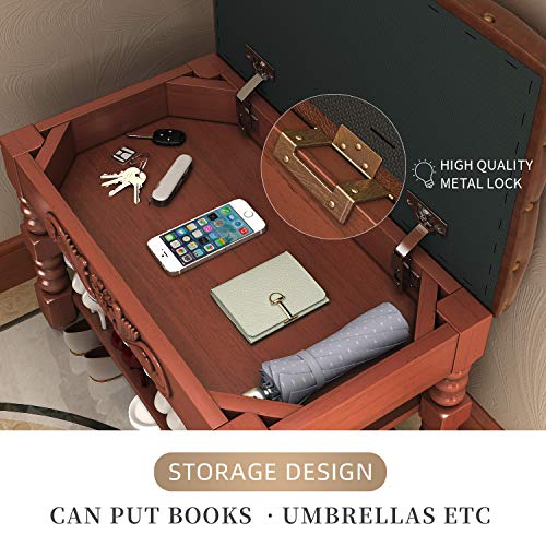 KASLANDI Shoe Bench, Solid Wood Shoe Storage Bench Entryway with Lift ...