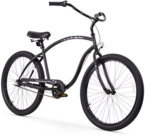 Firmstrong Chief Man Three Speed Beach Cruiser Bicycle, 26-Inch, Matte ...