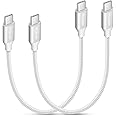 Amazon.com: etguuds White USB C to USB C Cable 1ft, 2-Pack 60W USBC to USBC Cord, Type C to C ...