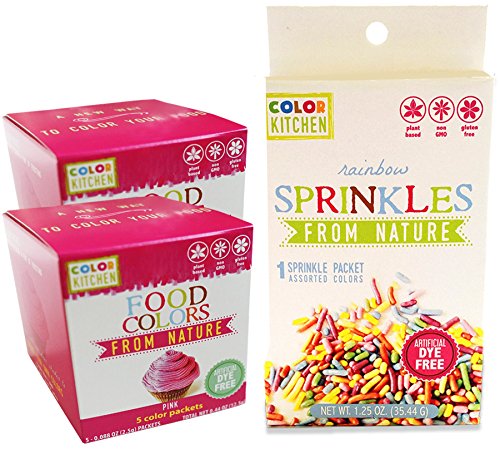 Food Coloring - ColorKitchen Two Pack Pink Bundle (5 Packs) - (2.5g Per ...