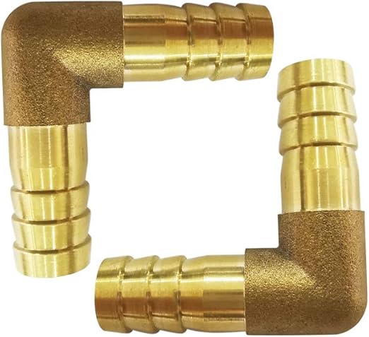 Amazon.com: Yoebor Brass Hose Barb Fitting 90 Degree L Right Angle Elbow, 3/4" Barbed x 3/4 ...