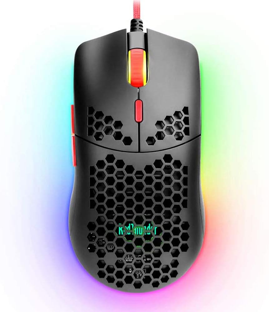 RedThunder M6 Lightweight Honeycomb Shell Wired RGB Gaming Mouse ...