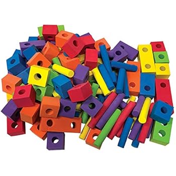 Amazon.com: FUN n' SAFE (7684 Foam Peg Blocks for Kids, 150 Brightly ...