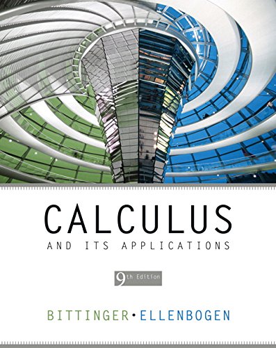 Calculus and Its Applications (9th Edition): Bittinger, Marvin L ...